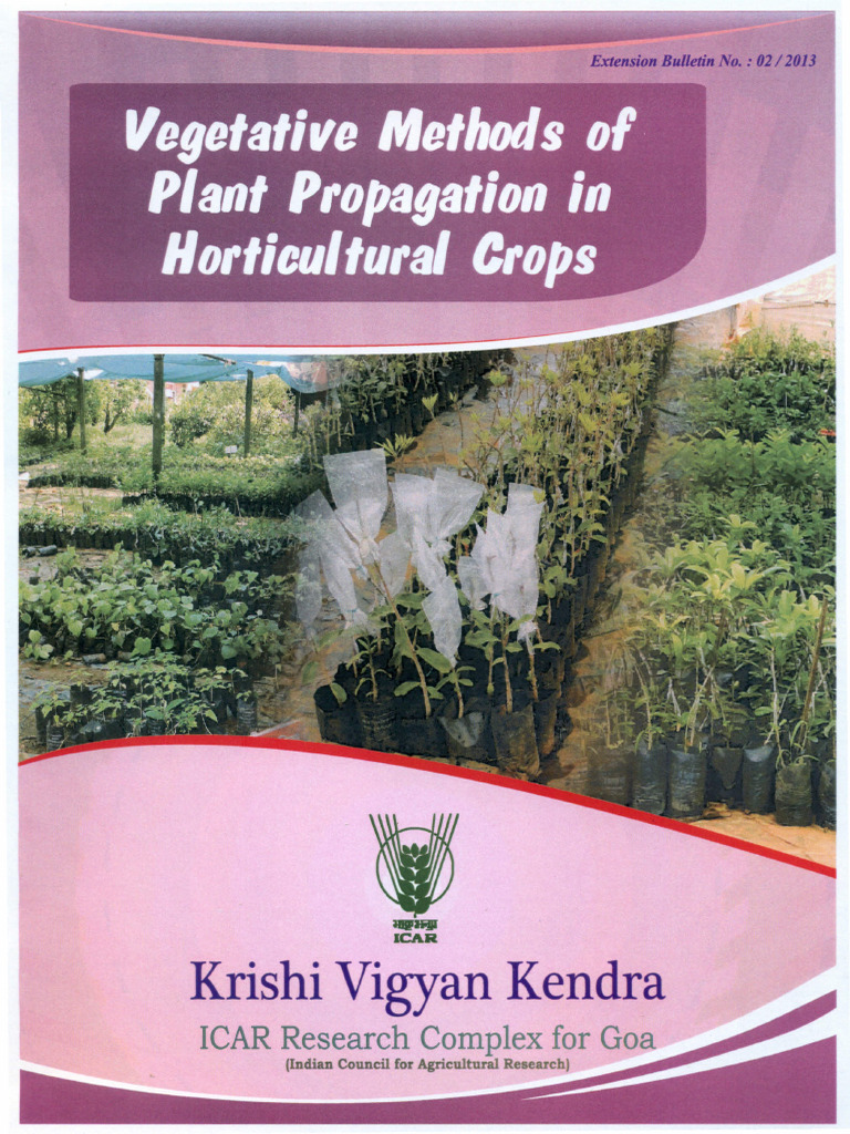 Vegetative Methods of Plant Propagation in Horticulrual Crops | PDF
