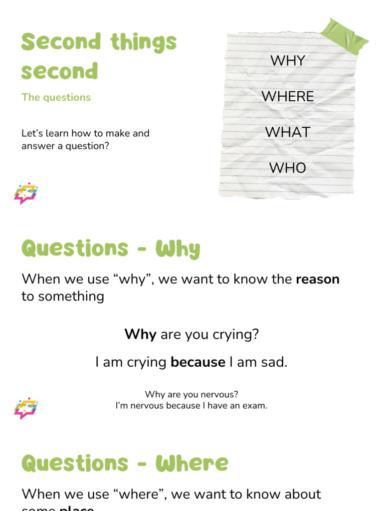 Understanding Question Words | PDF