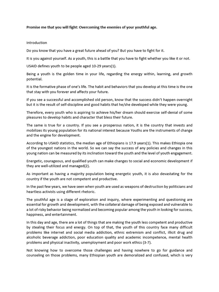 Promise Me That You Will Fight | PDF | Psychological Concepts ...