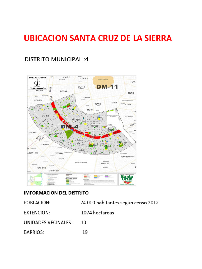 Información del Distrito 4 Santa Cruz | PDF