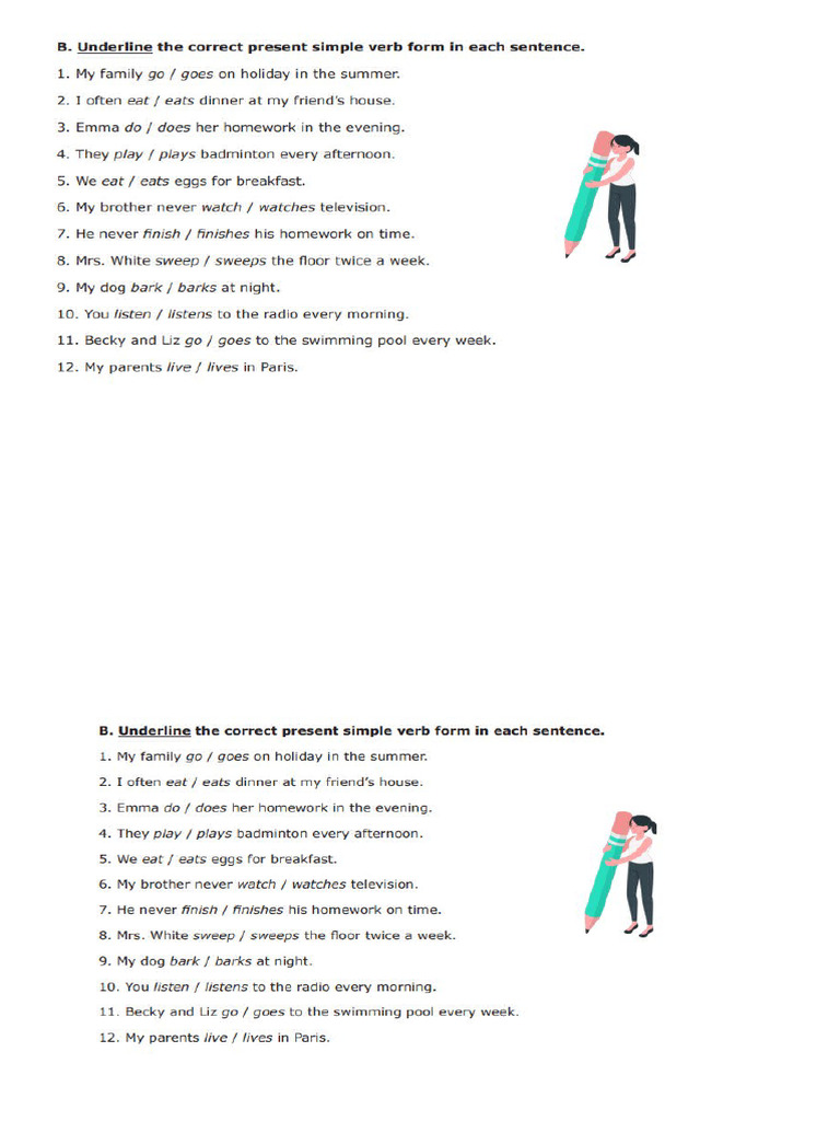 Simple Present Tense | PDF