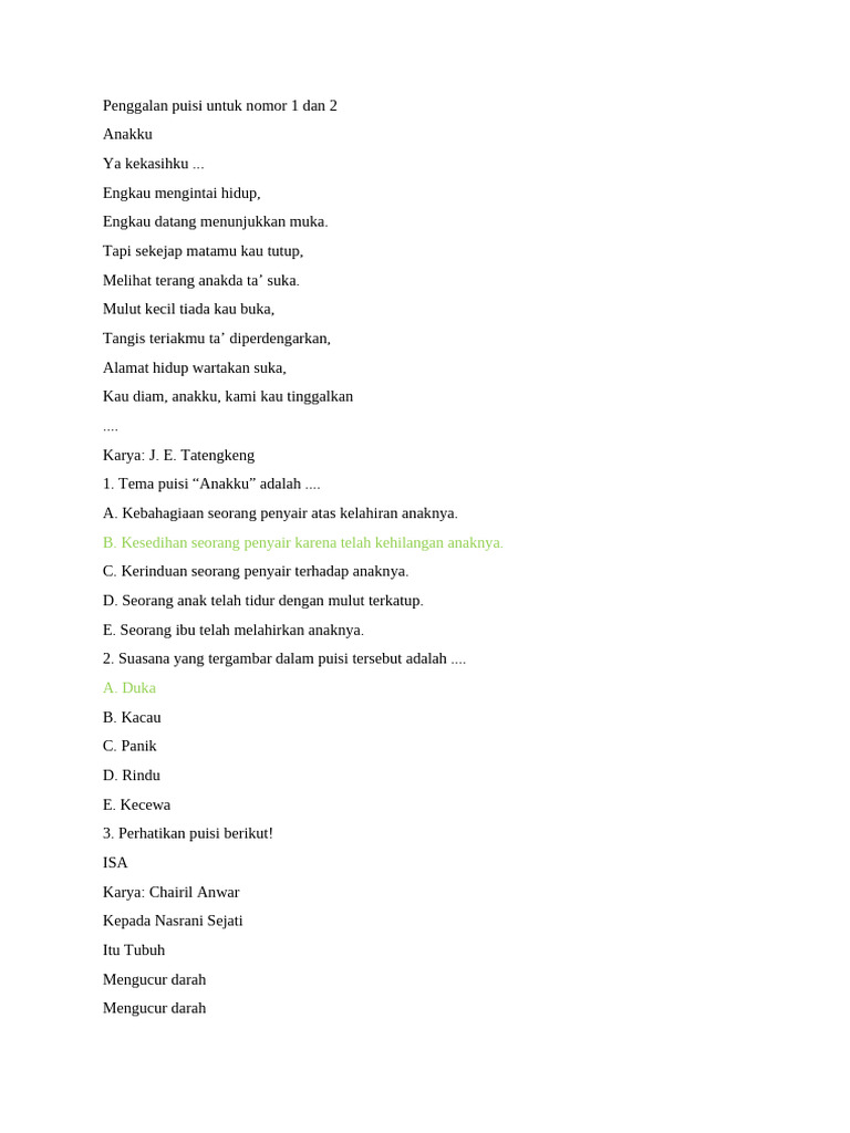 Soal Pas Kelas Xi | PDF