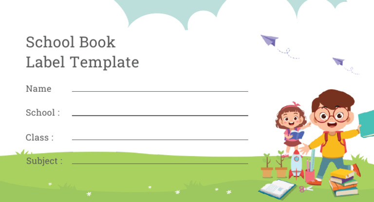School Book Label Template | PDF