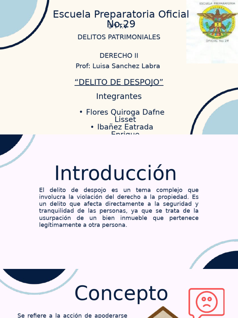 Delito de Despojo | PDF | Asesinato | Robo