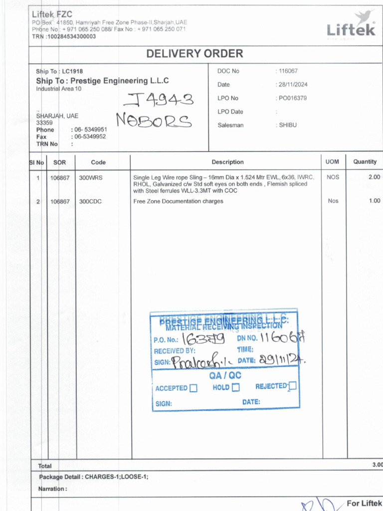 Job No j4943 Nabors | PDF