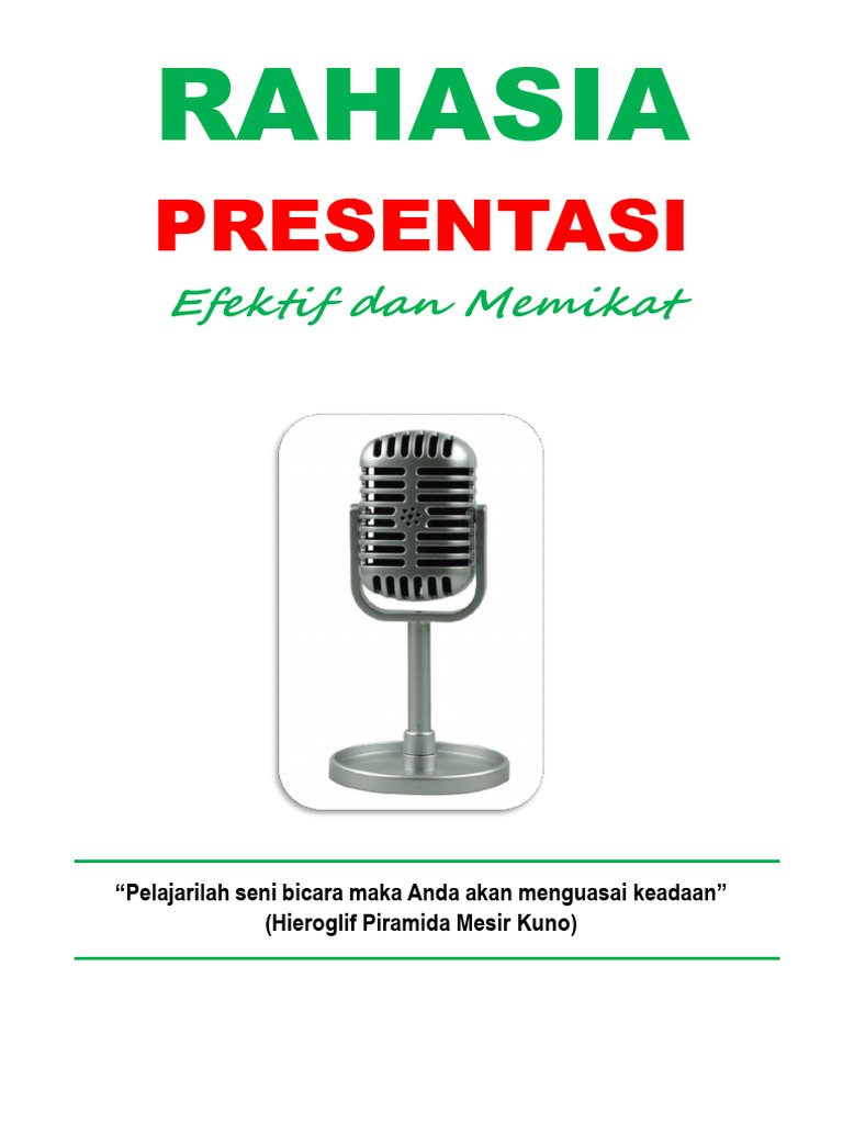 E-Book Rahasia Presentasi Yang Efektif Dan Memikat | PDF