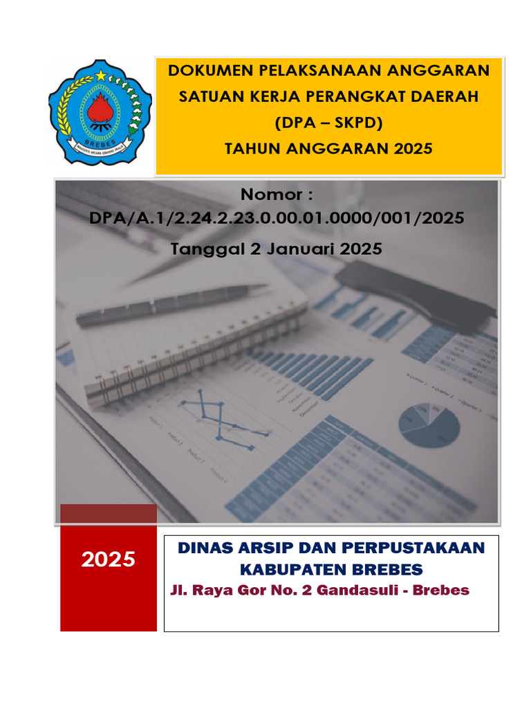 DPA-SKPD Brebes 2025: Anggaran Arsip dan Perpustakaan | PDF