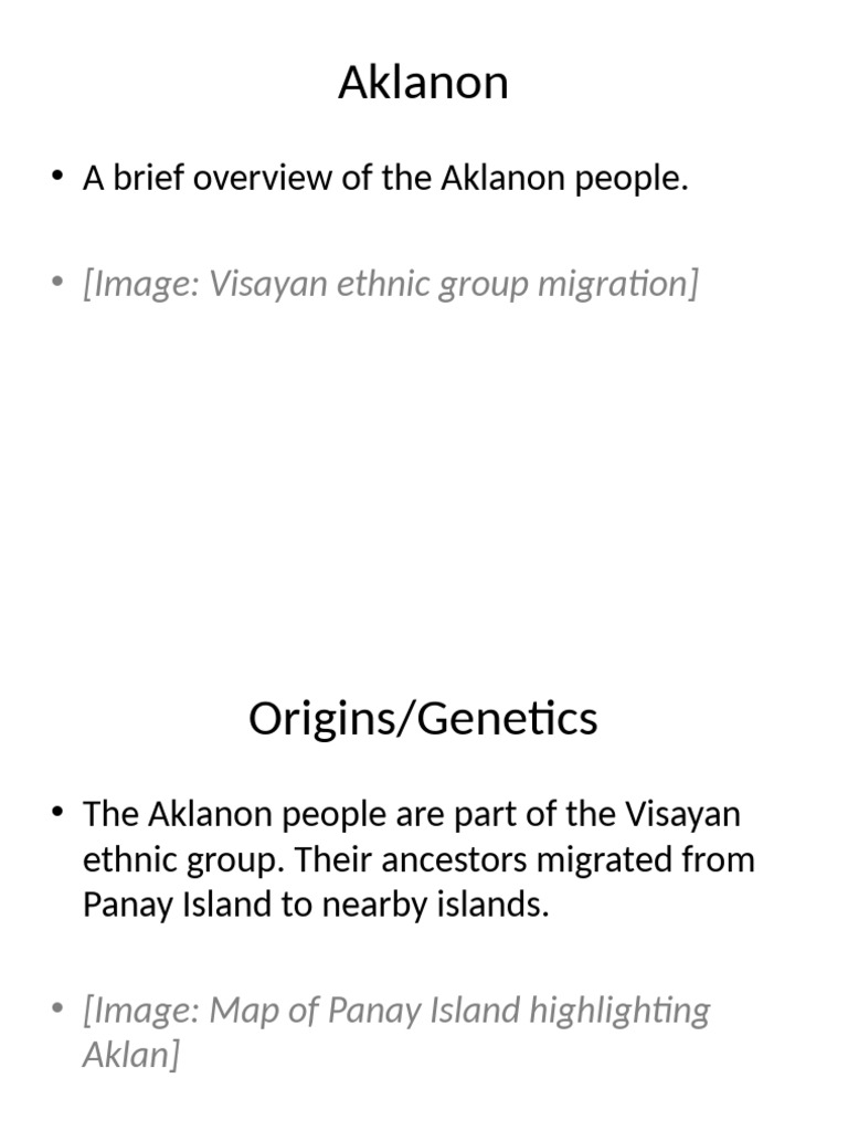 Aklanon Boholano Presentation No Images | PDF | Agriculture | Deforestation
