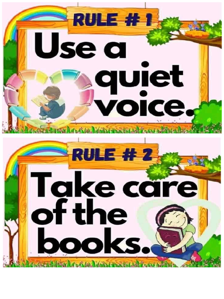 Reading Corner Rules | PDF