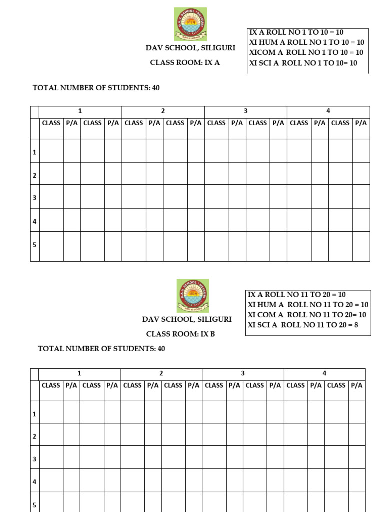 Seating Plan Ix-Xi 24-25 Annual Exam | PDF