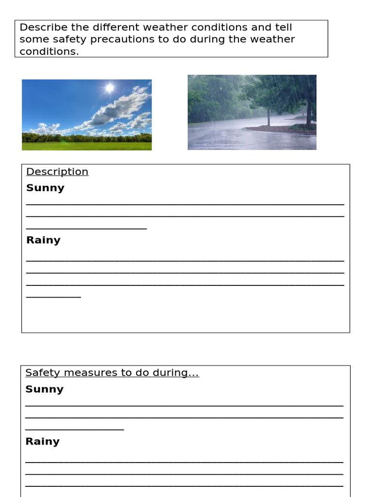 Weather Conditions and Safety Tips | PDF
