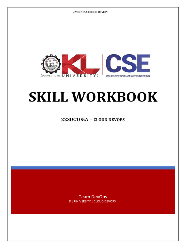 22SDC105R Cloud Devops-Skill Manual | PDF | Cloud Computing | Computer Engineering