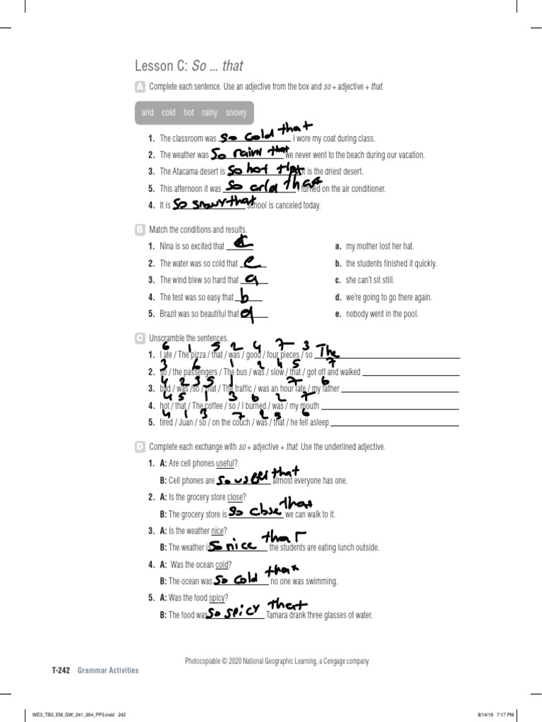 Lesson C Grammar Handout | PDF | Earth Sciences | Physical Geography