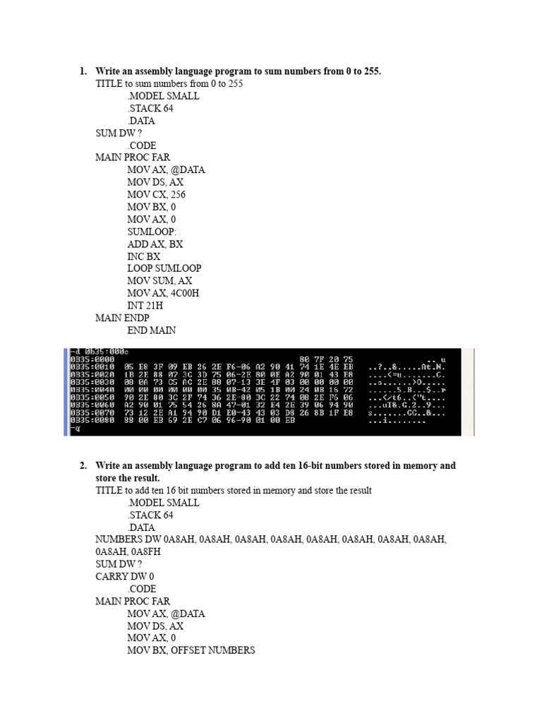 lab7 | PDF | Assembly Language | Computer Program