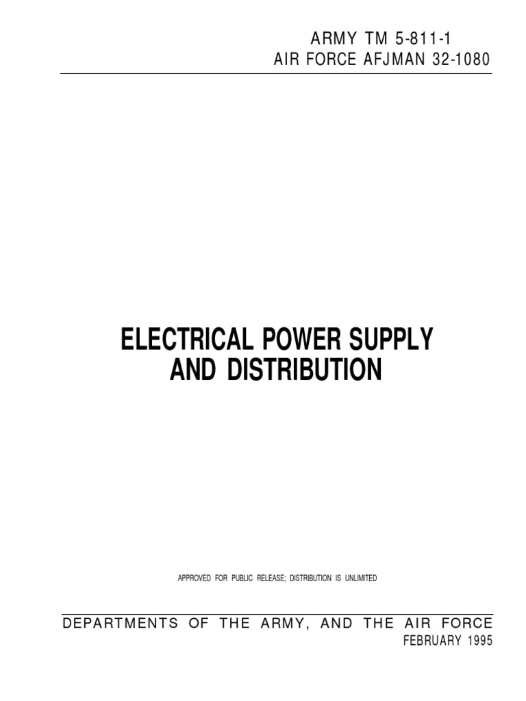 Air Force Power Supply (AFJMAN 32-1080) | PDF | Electrical Substation ...