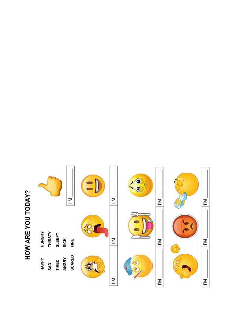 How Are You Today ? Matching Activity | PDF