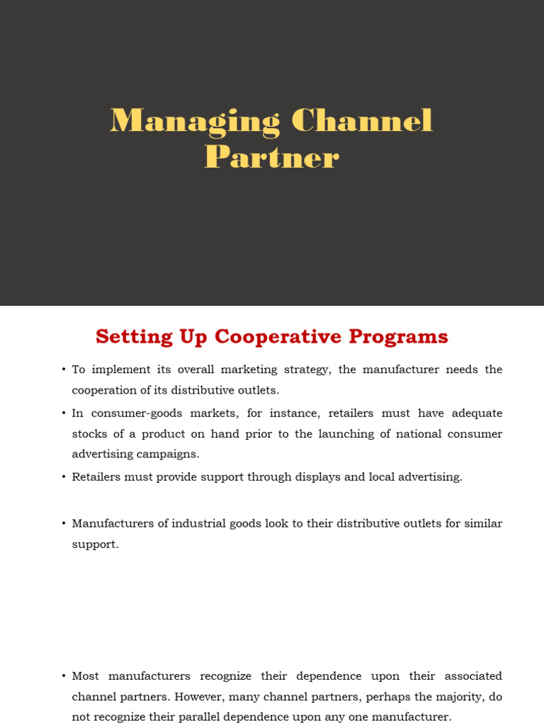 Managing Channel Partner Cooperation | PDF | Sales | Retail
