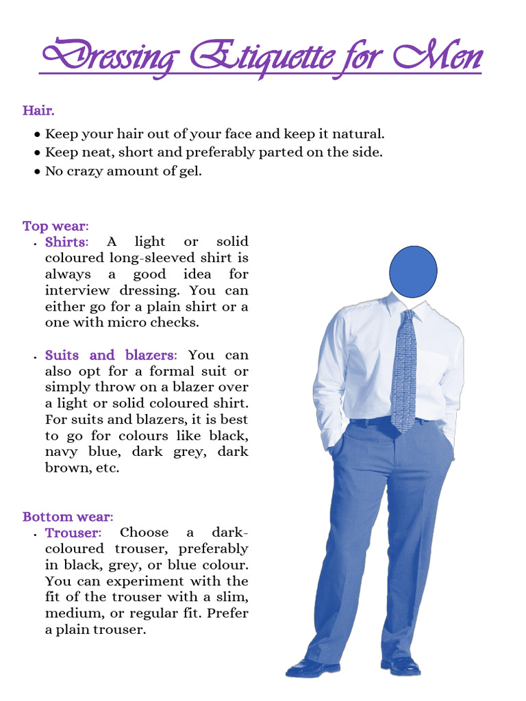 Dressing Etiquette For Men | PDF