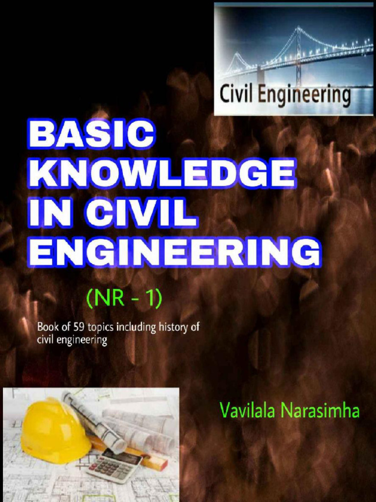 Basic Knowledge in Civil Engineering Book - Narasimha Vavilala | PDF ...
