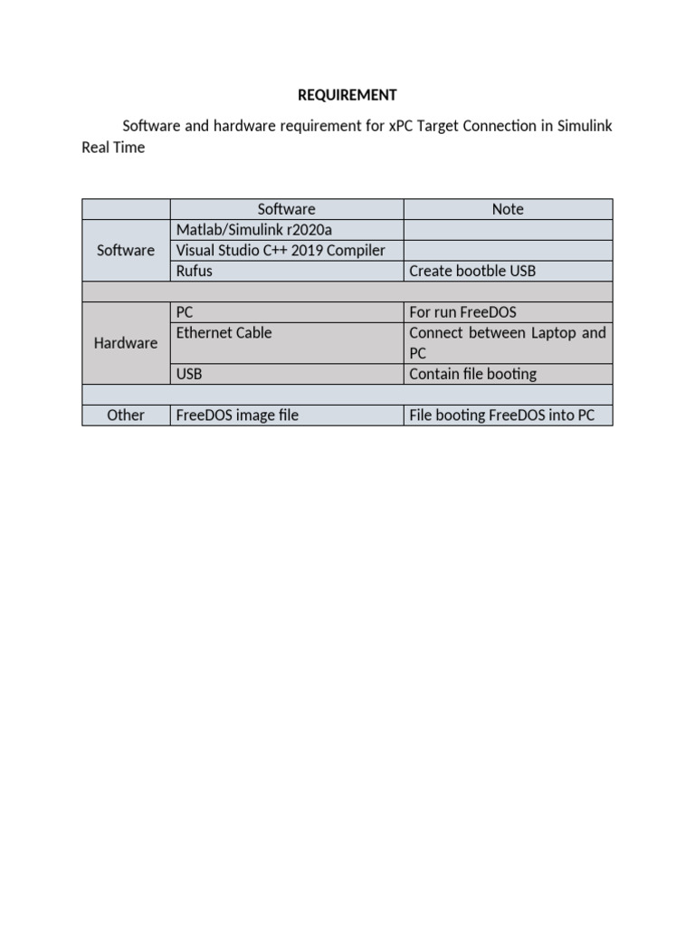 2025 05 03 XPC Target Connect Requirement | PDF