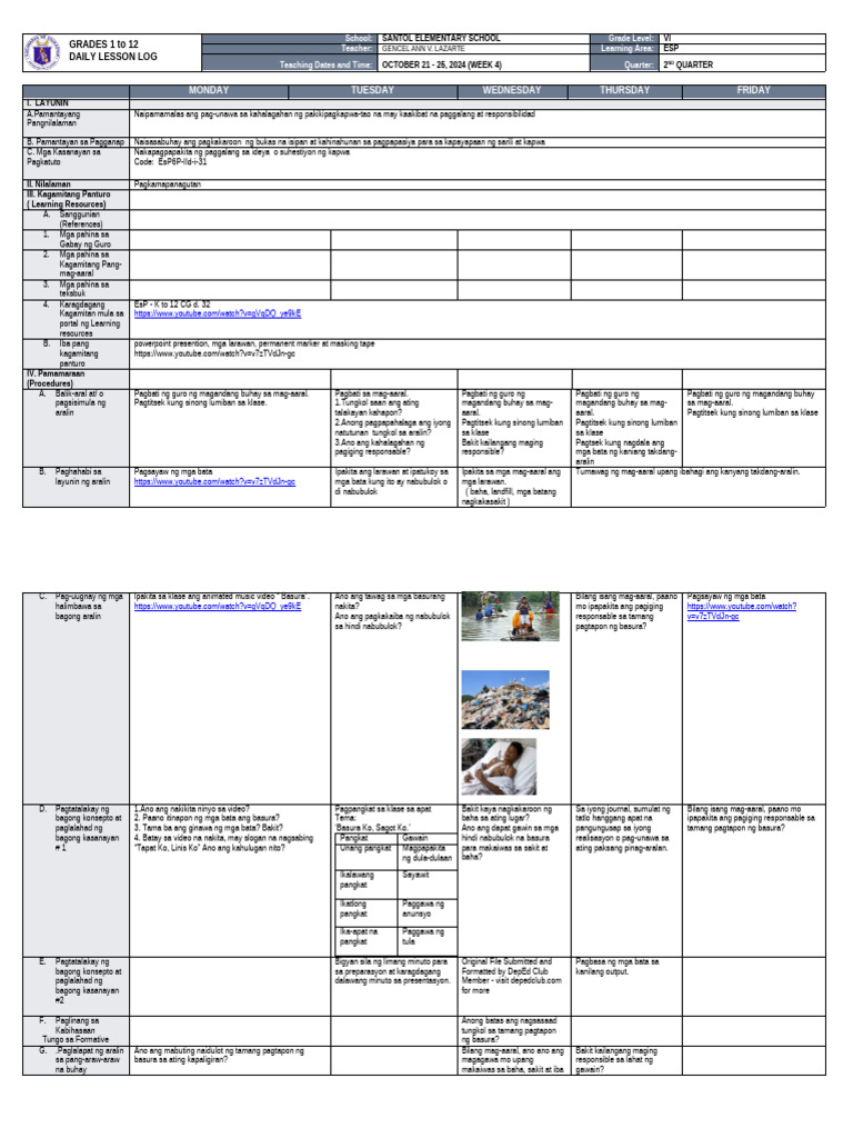 DLL_ESP 6_Q2_W4 | PDF