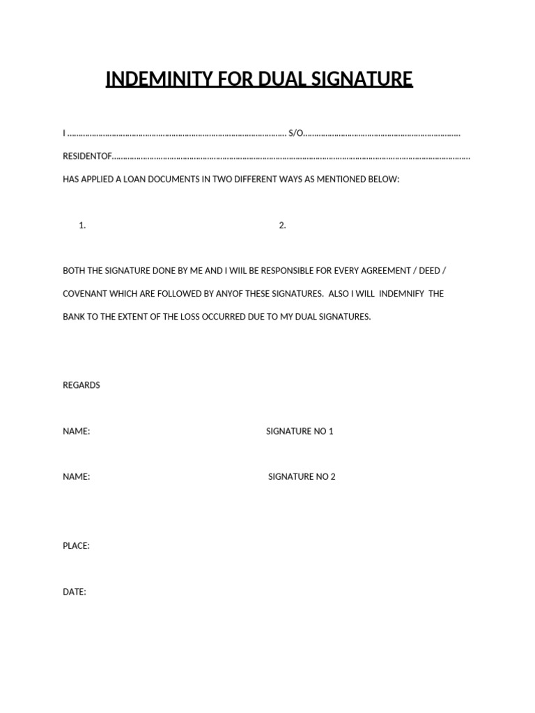 Dual Signature | PDF