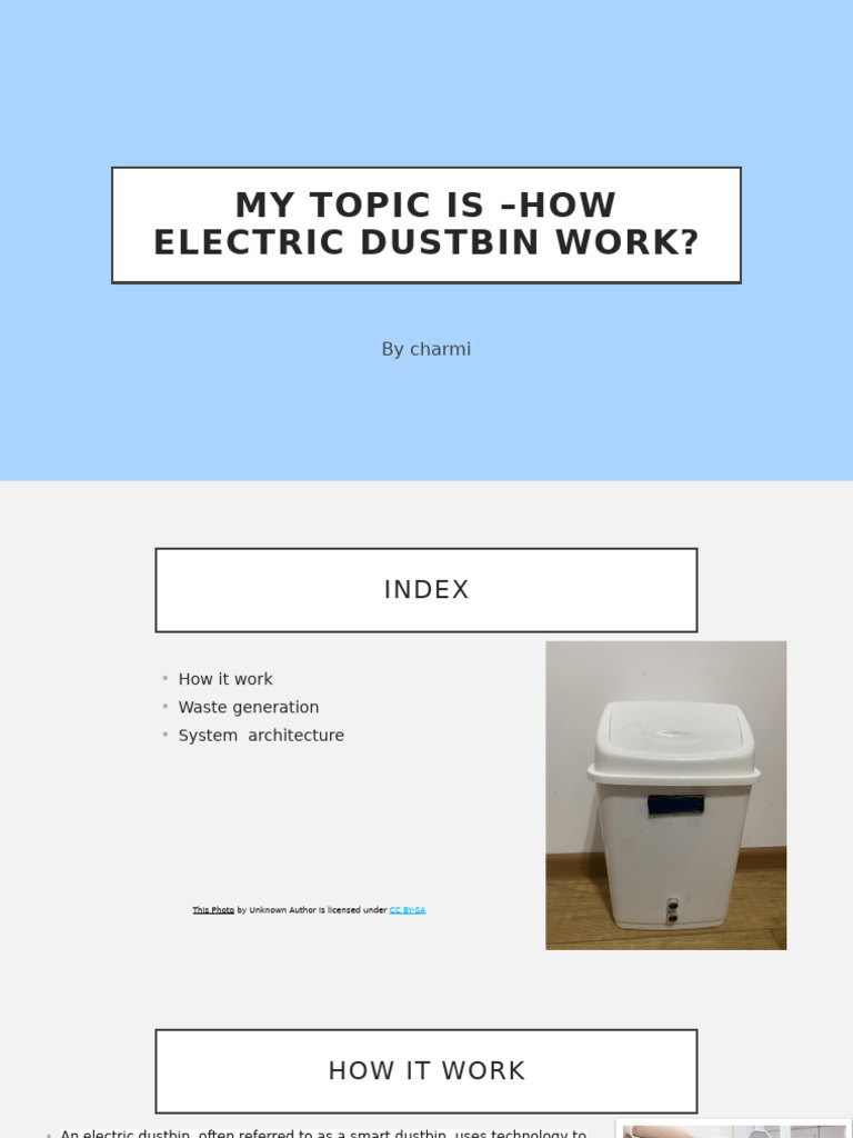 How Electric Dustbins Work Explained | PDF | Waste | Waste Management