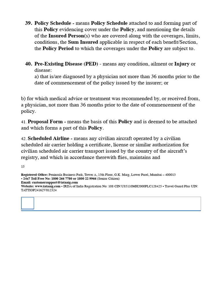 Policy Schedule | PDF