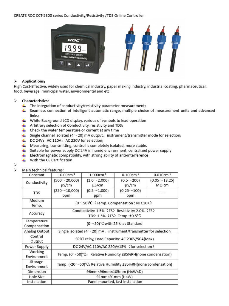CREATE ROC CCT 5300 Seies | PDF | Power Supply | Alternating Current