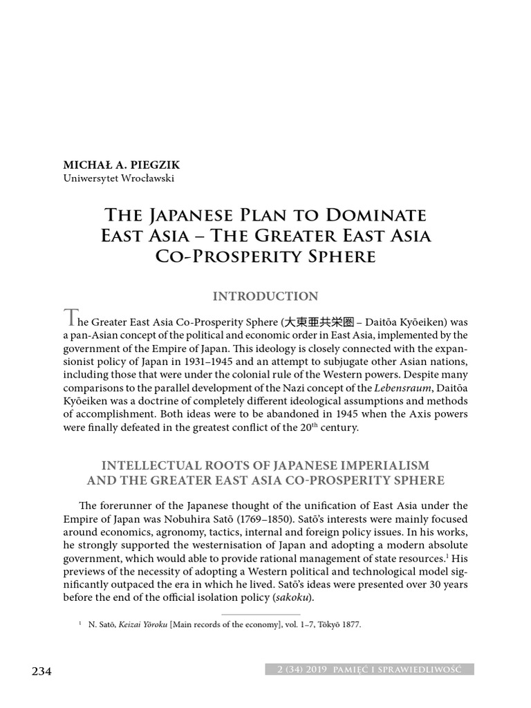 Japan's Greater East Asia Co-Prosperity Sphere | PDF | Empire Of Japan ...