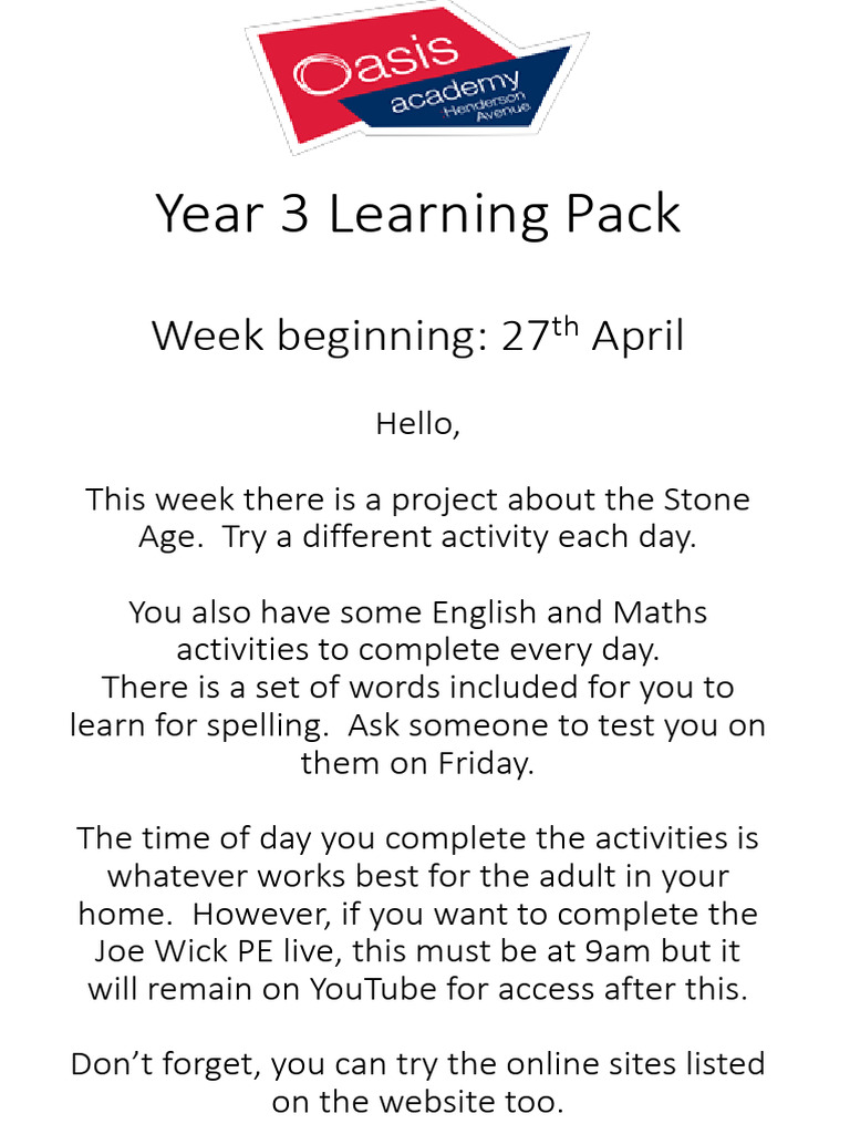 Year 3 Stone Age Learning Activities | PDF | Hunting | Stone Age