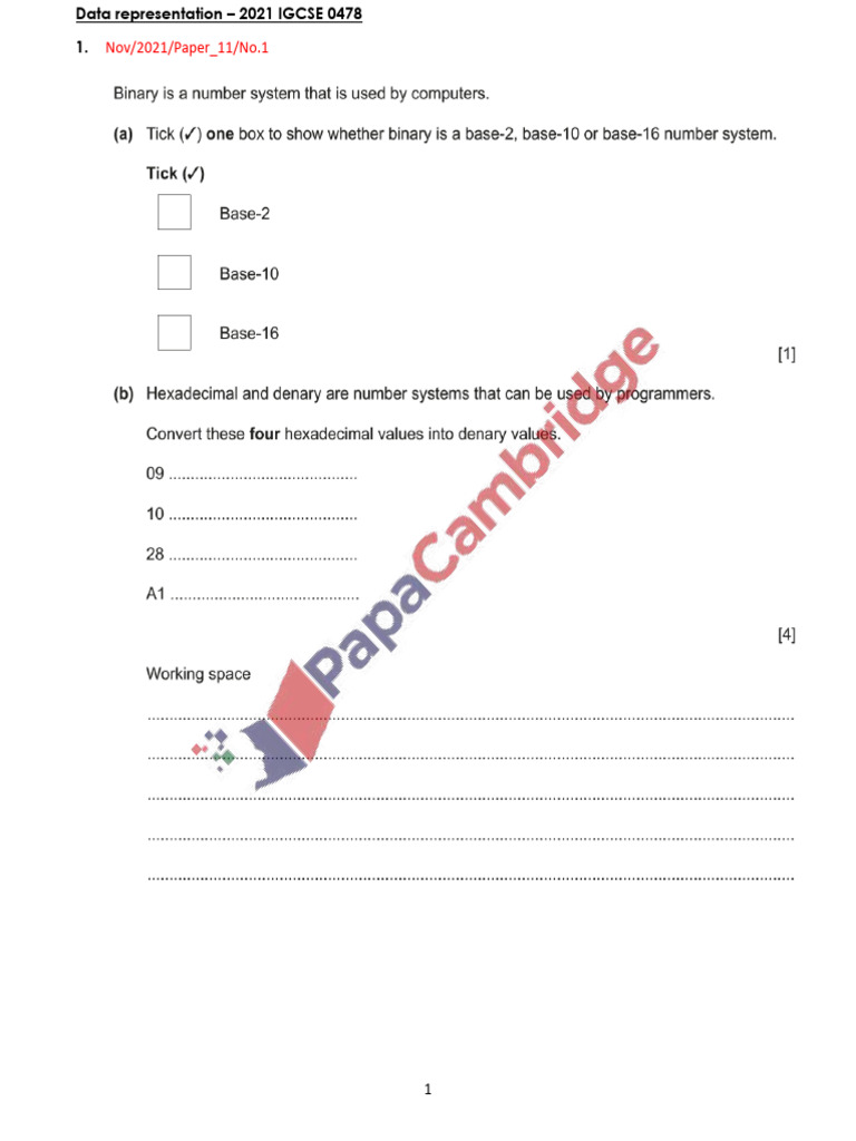 2021 Data Representation Igcse 0478 Pdf