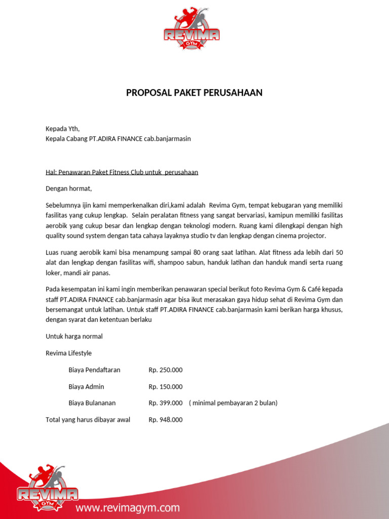 Proposal Paket Perusahaan | PDF
