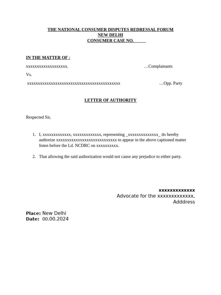 Authority Letter | PDF