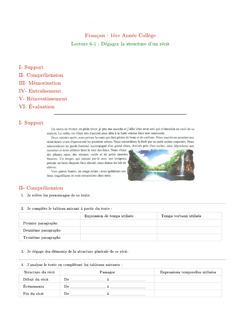 Lecture 6 1 Degager La Structure D Un Recit 2 | PDF