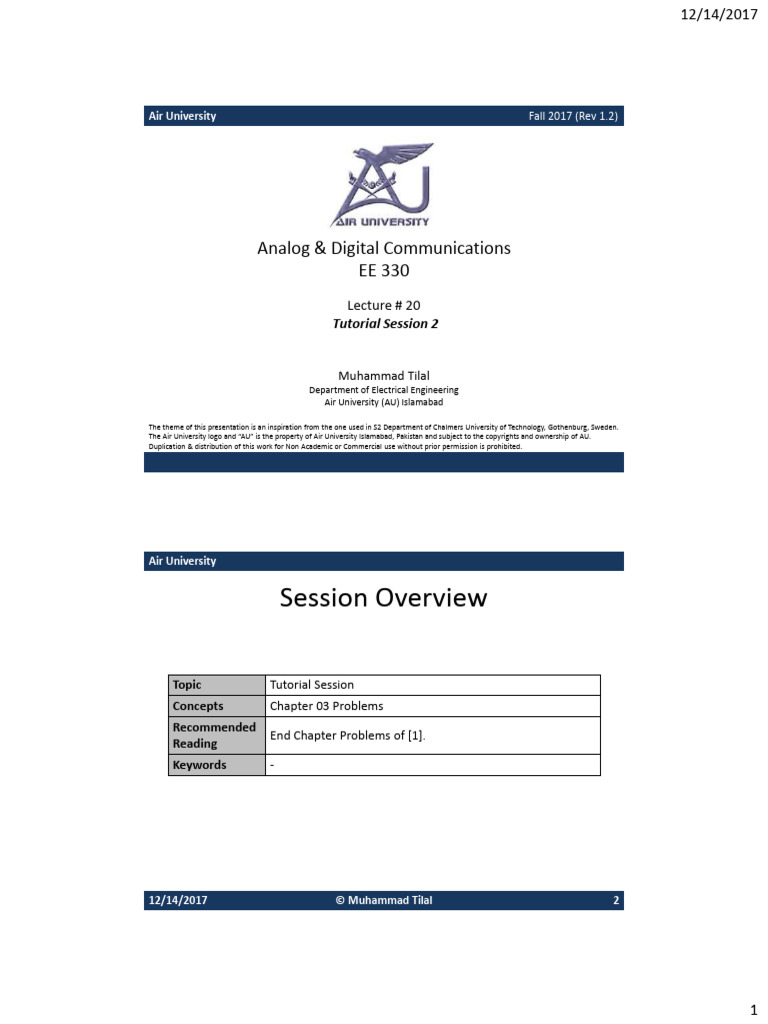 Lecture 13-Tutorial Session 2 | PDF
