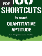 100 SHORTCUTS TO CRACK QUANTITATIVE APTITUDE - Speed Matters PDF | PDF | Interest | Percentage