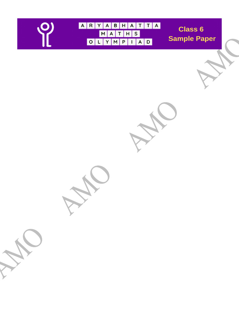 AMO Sample Paper_Class 6 | PDF