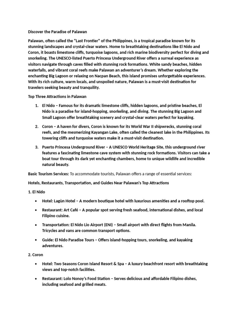 Discover The Paradise of Palawan | PDF