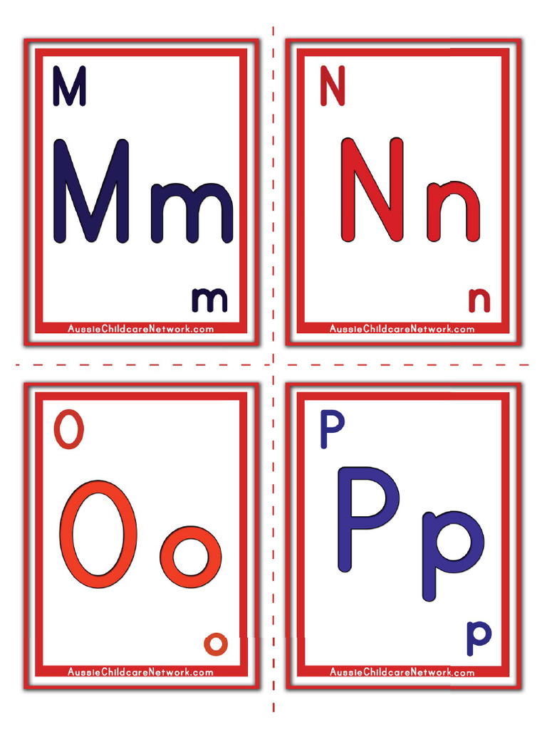Flash Cards Alphabets MNOP | PDF