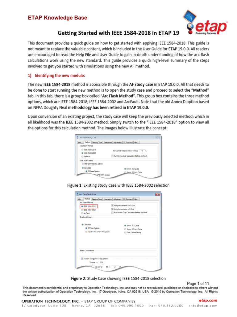 Getting - Started - With - IEEE 1584-2018 - in - ETAP - 19 | PDF | Data ...