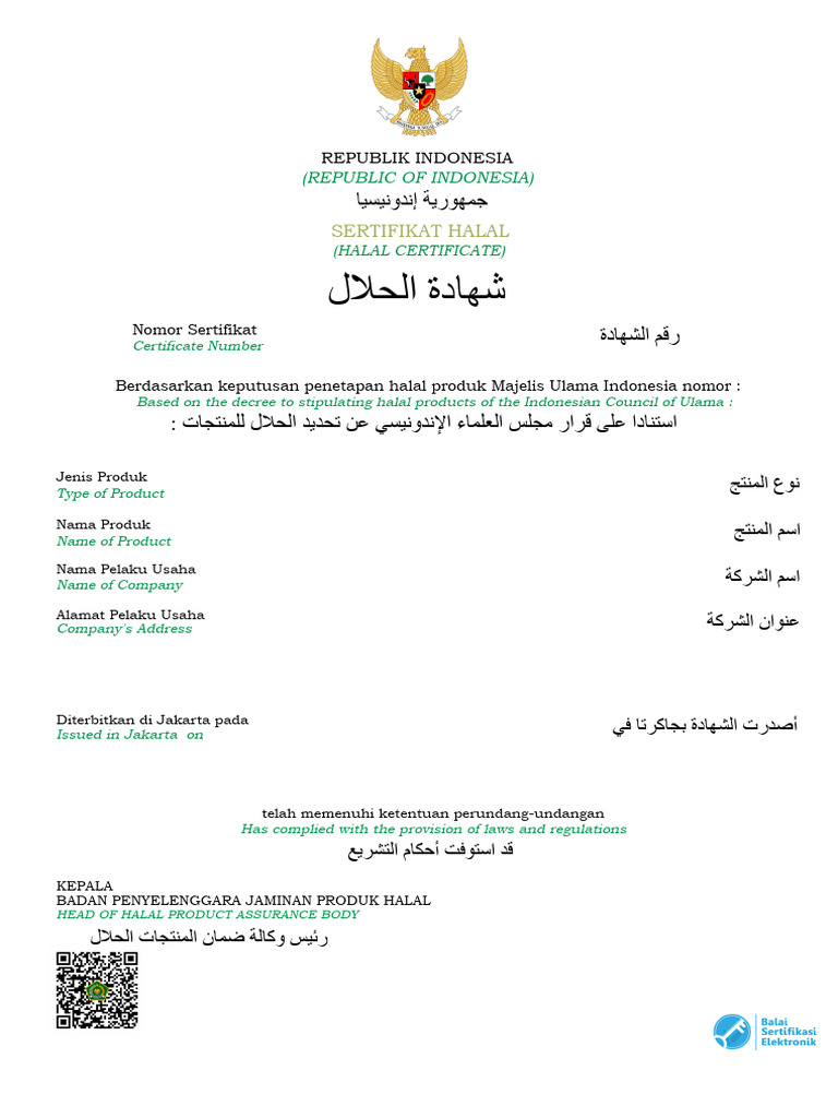 Halal MUI Gee Zie - Bpjph | PDF