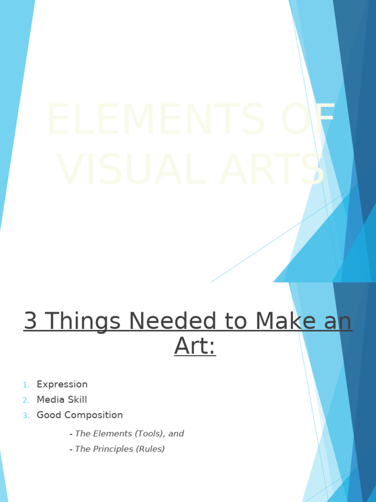 Key Elements of Visual Arts Explained | PDF | Color | Shape