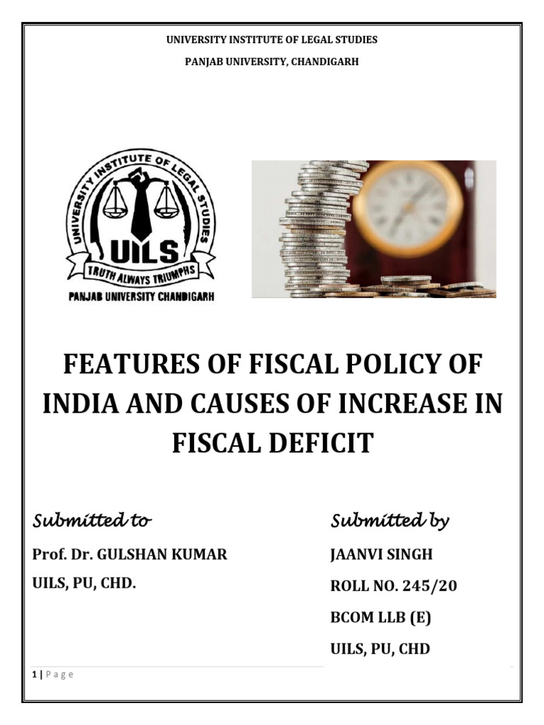 Features of India's Fiscal Policy | PDF | Fiscal Policy | Government ...