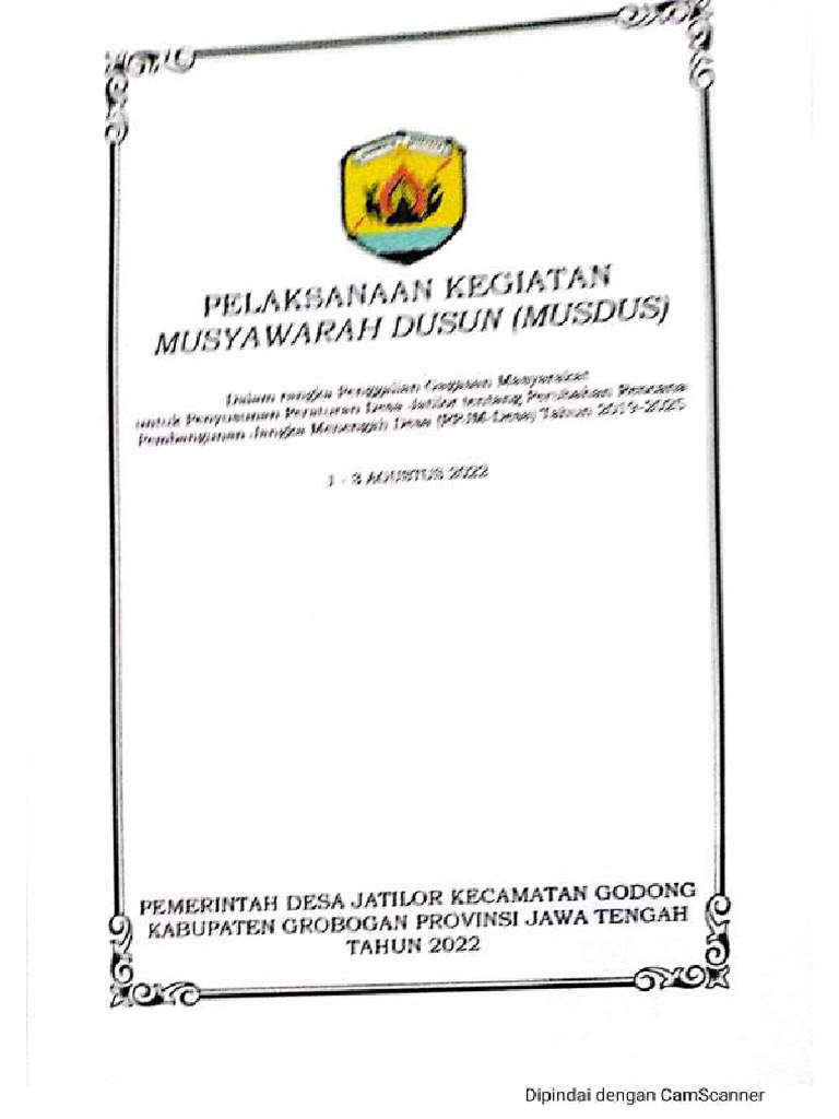 Musdus Perub RPJMDesa 2019-2025 (1) | PDF