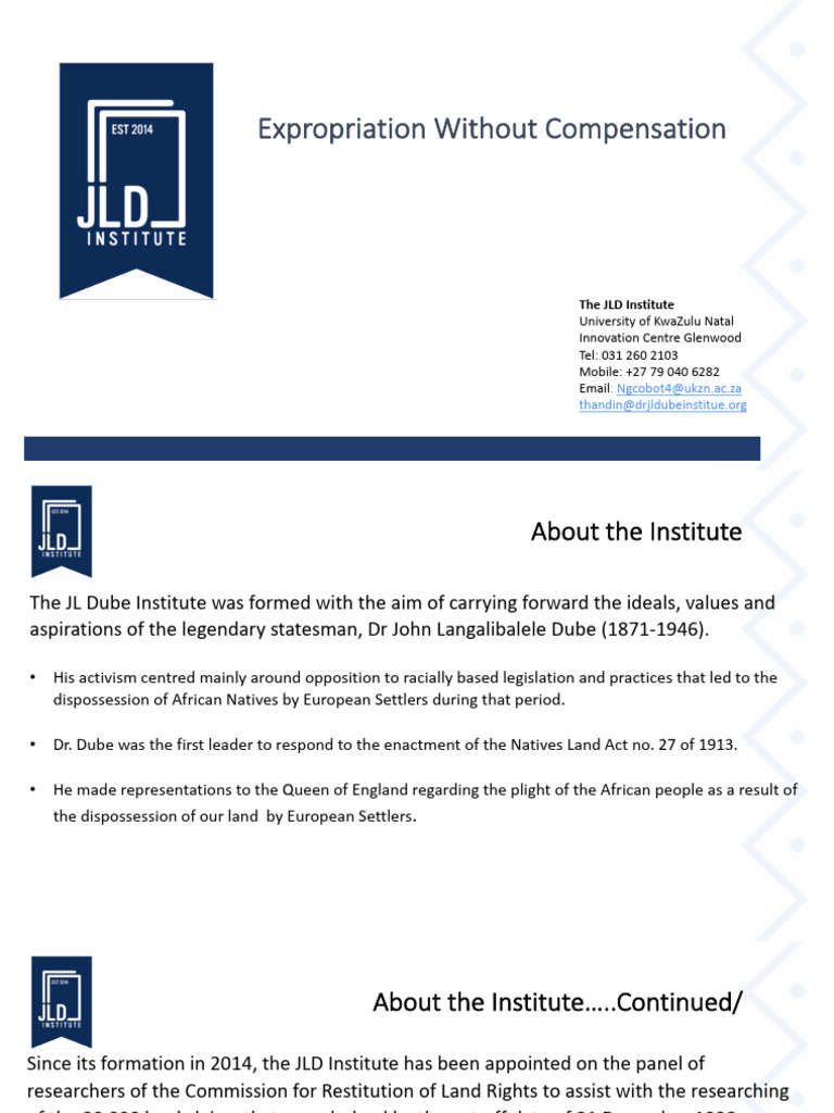 Expropriation Without Compensation | PDF | Eminent Domain | Land Reform