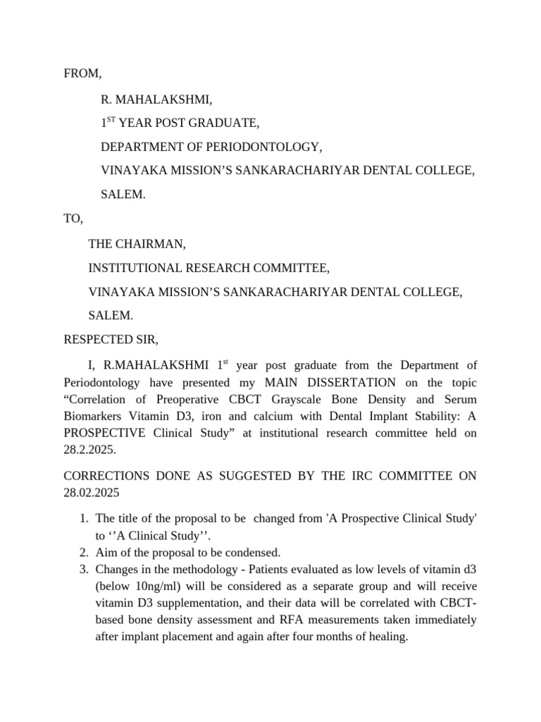 IRC COVERING LETTER | PDF