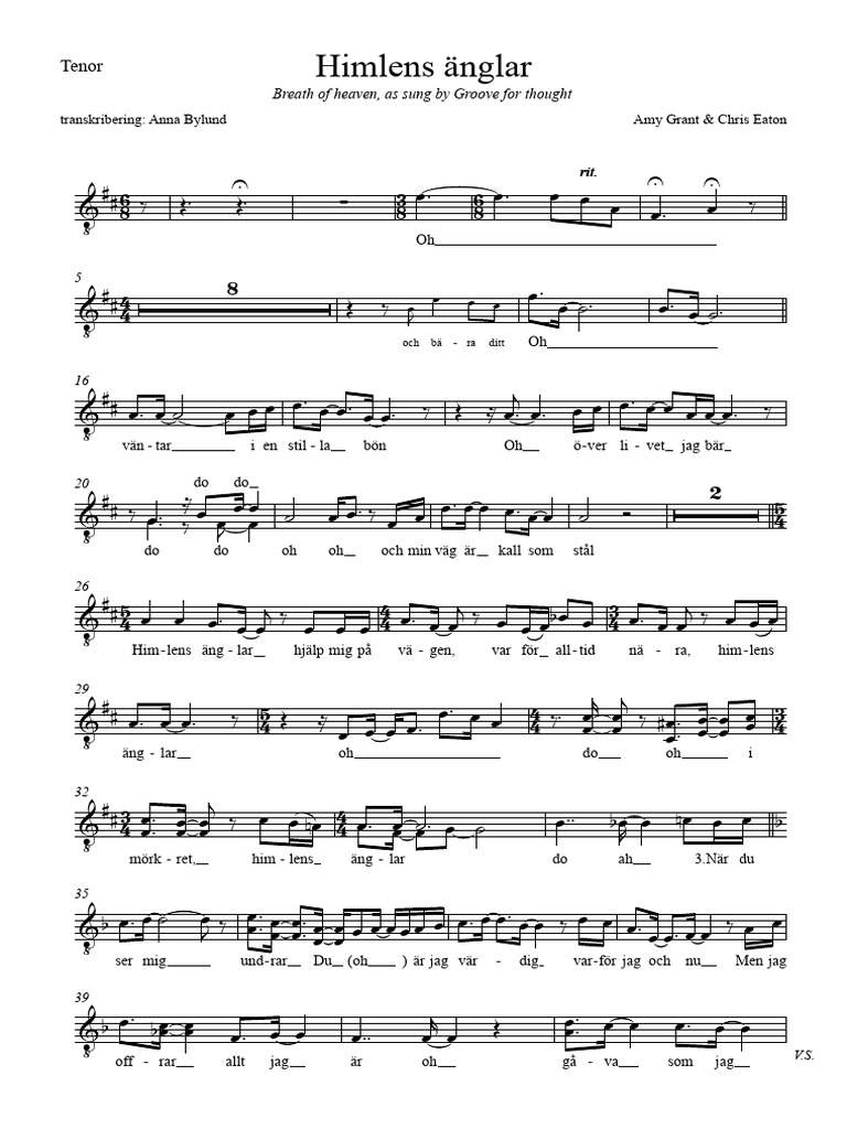 Himlens Änglar Tenor | PDF