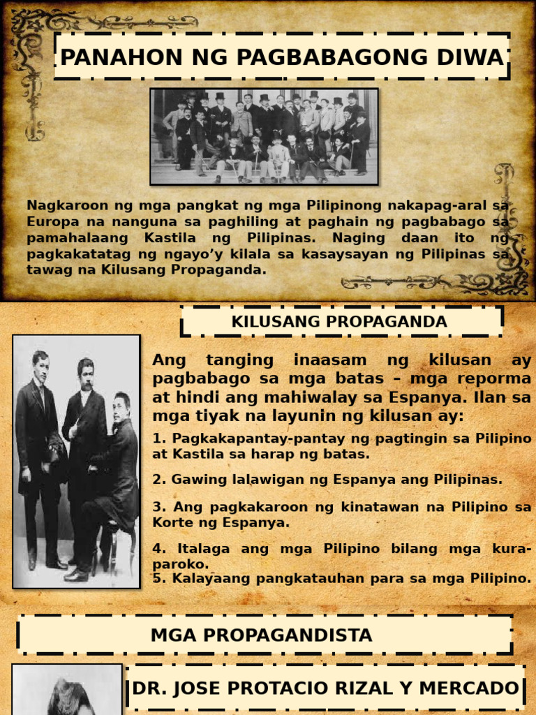 Aralin 4 - Kasaysayan NG Panitikan (Panahon NG Propaganda Hanggang ...