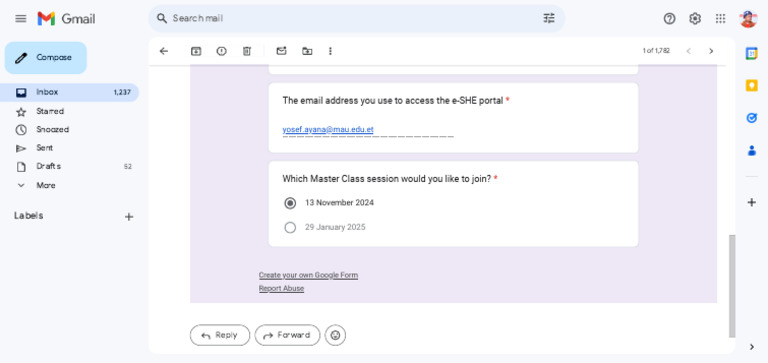 2024 Q2 Master Class Registration Form - Yoseph - Ayana1@gmail - Com - Gmail | PDF